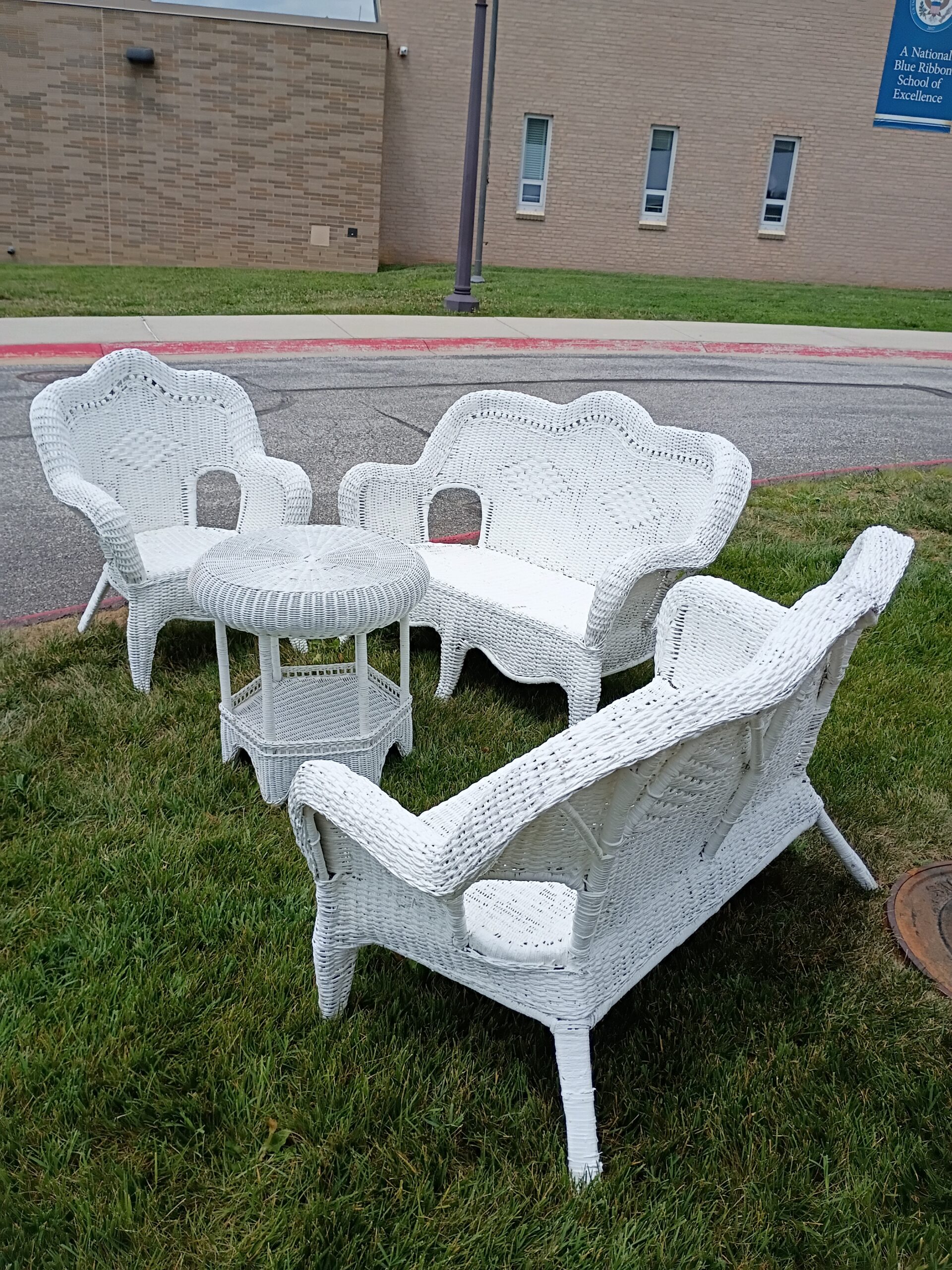 Sun-Kissed Sanctuary 4-Piece Wicker Lounge Set — Indoor/Outdoor Oasis ...